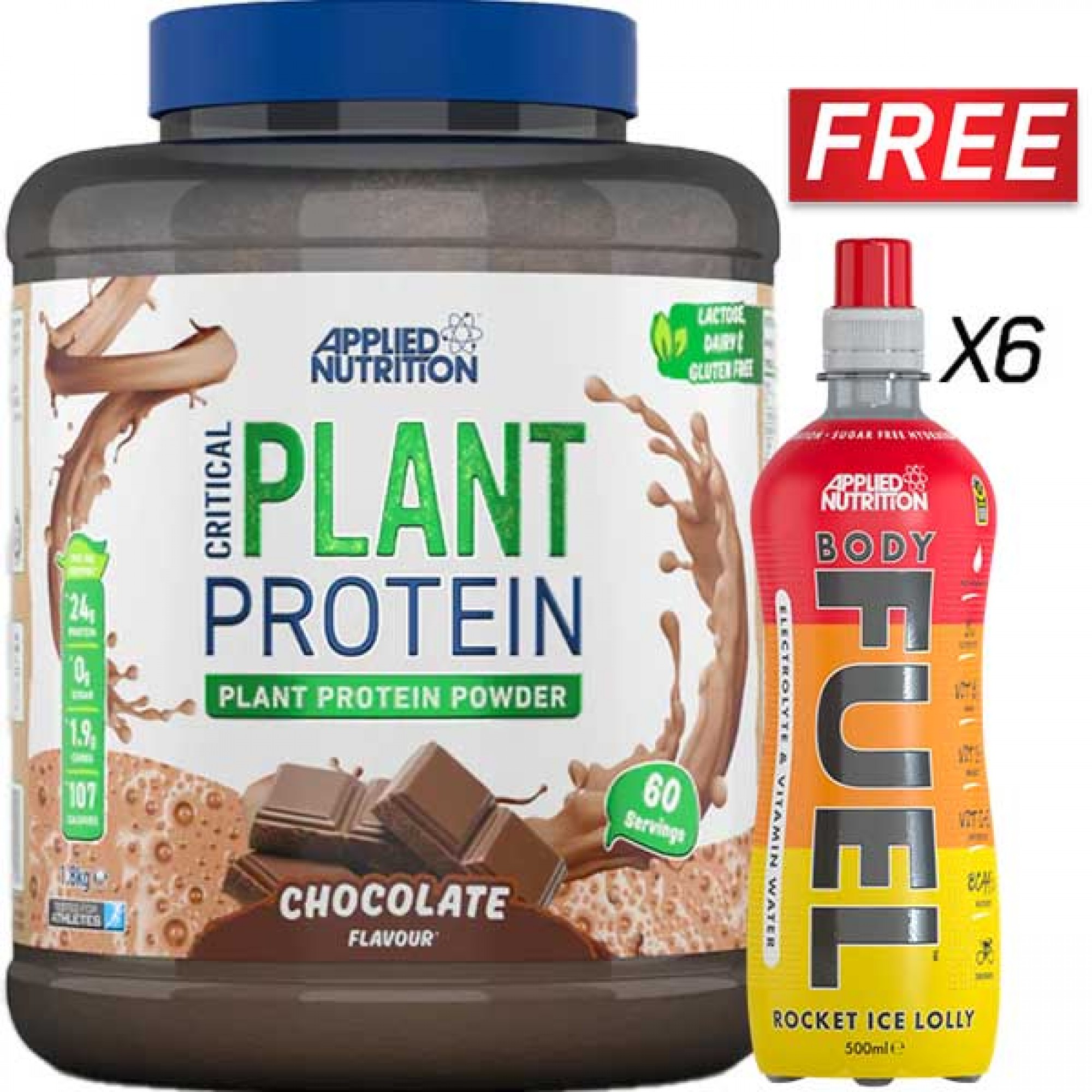 Applied Nutrition Critical Plant Protein 1.8kg: Vegan-Friendly Protein ...