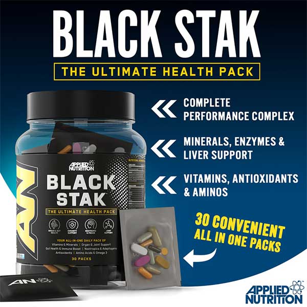 Applied Black Stak - Ultimate Health Pack 30 Packs | Comprehensive ...