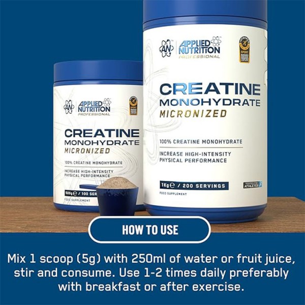 Applied Nutrition Creatine Monohydrate - 1kg | Strength & Power ...