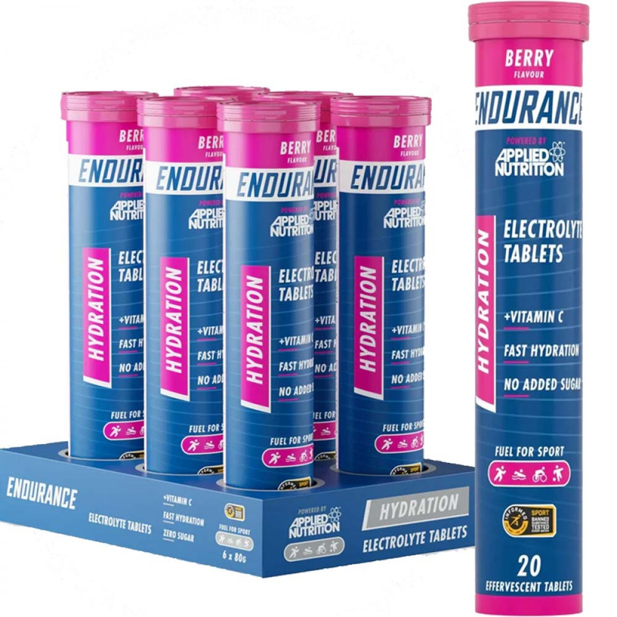 Applied Endurance Electrolyte Zero - 6 Pack | Zero Sugar Hydration Tabs ...