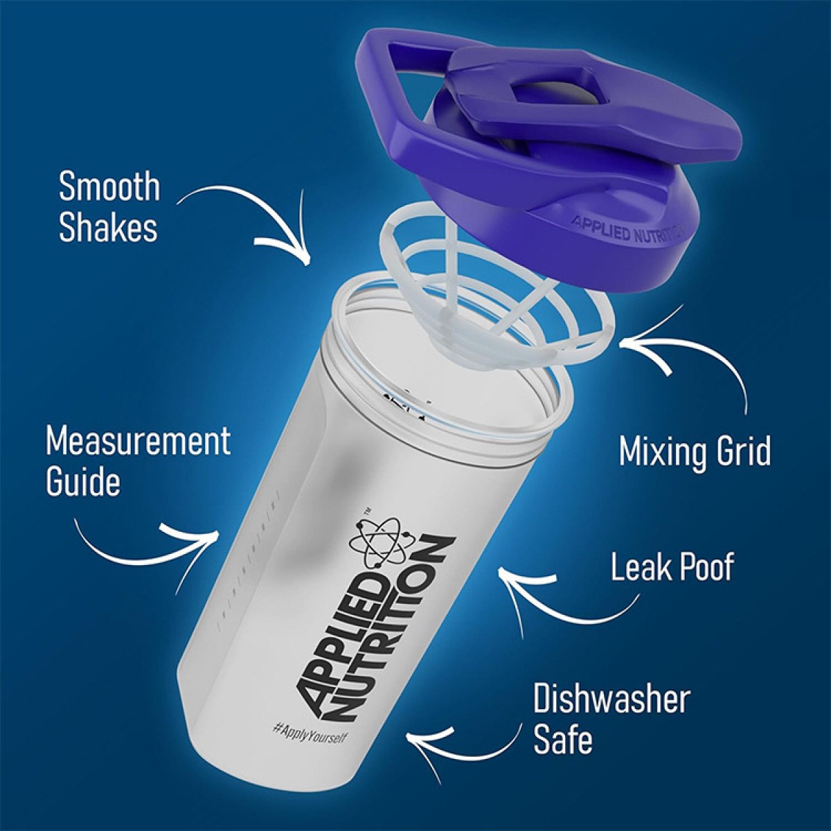 Applied Nutrition Shaker Bottle - 700ml | Gym & Supplement Mixer ...