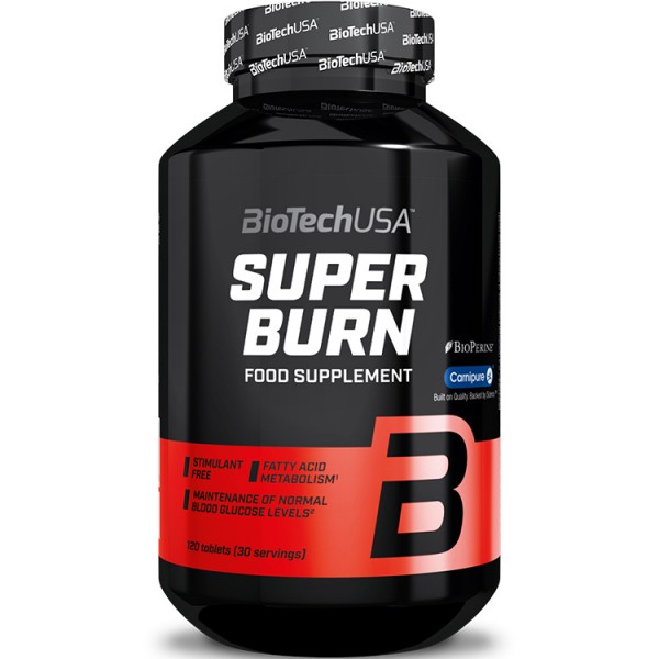BioTech USA Super Burn - 120 Tabs | Intense Thermogenic Fat Burner ...