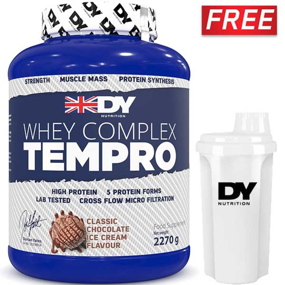 Dorian Yates Whey Complex Tempro - 2270g, 75 Servings | Premium Protein ...