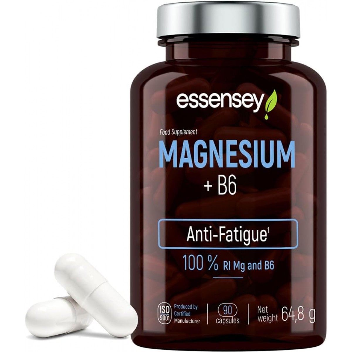 Essensey Magnesium + B6 90 Caps: Support Muscle Function & Energy
