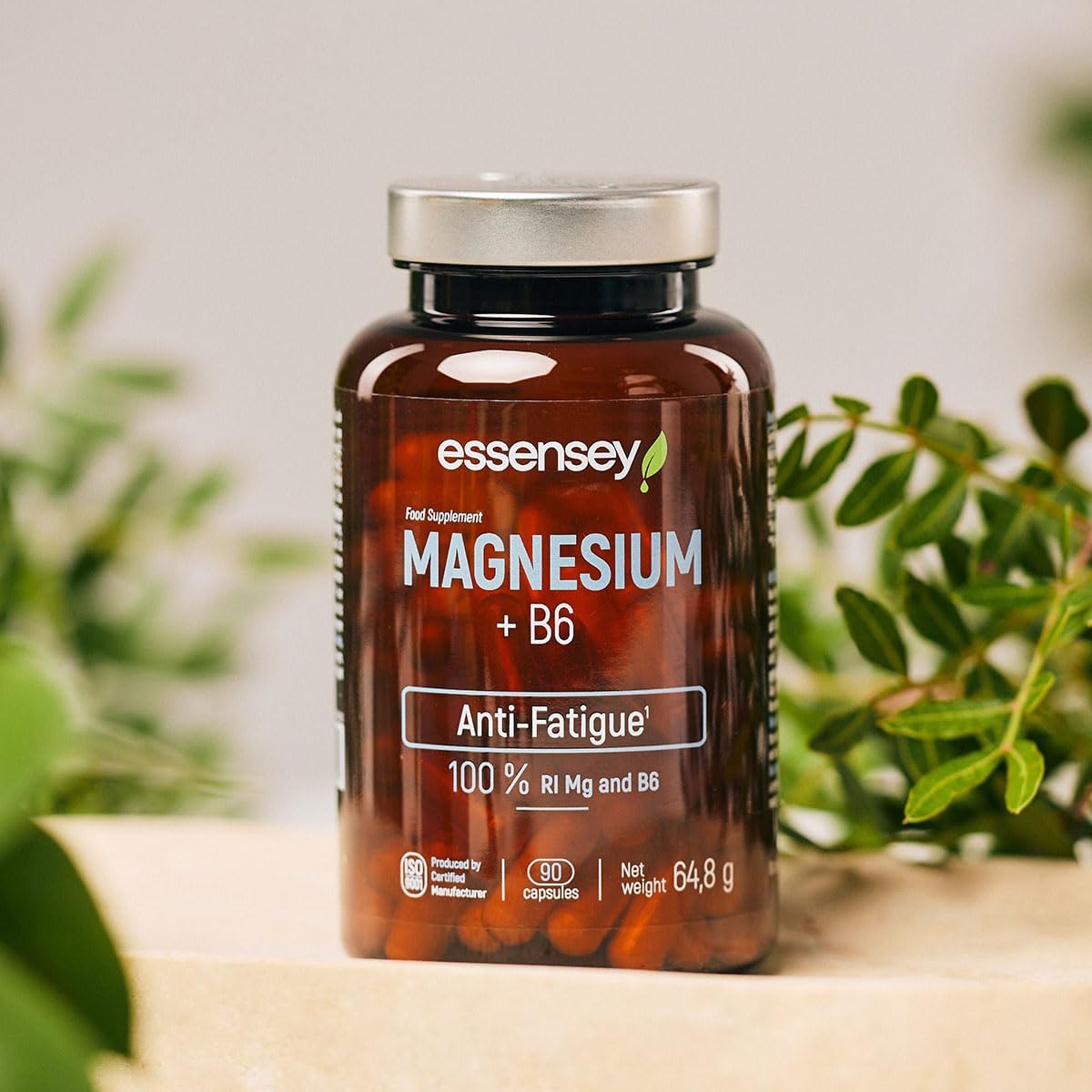 Essensey Magnesium + B6 90 Caps: Support Muscle Function & Energy