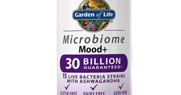 Garden of Life Microbiome Mood+ 60 Veg Caps - Probiotic for Mood ...