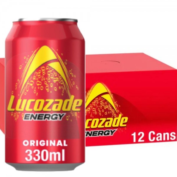 Lucozade Energy Original (24 x 330ml Cans) | Classic Energy Drink ...