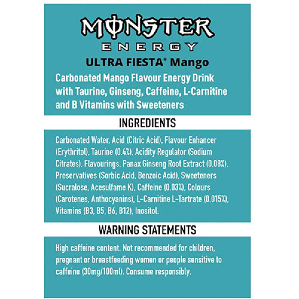 Monster Energy Ultra Fiesta 500ml - Pack of 12 | Lowest Price ...