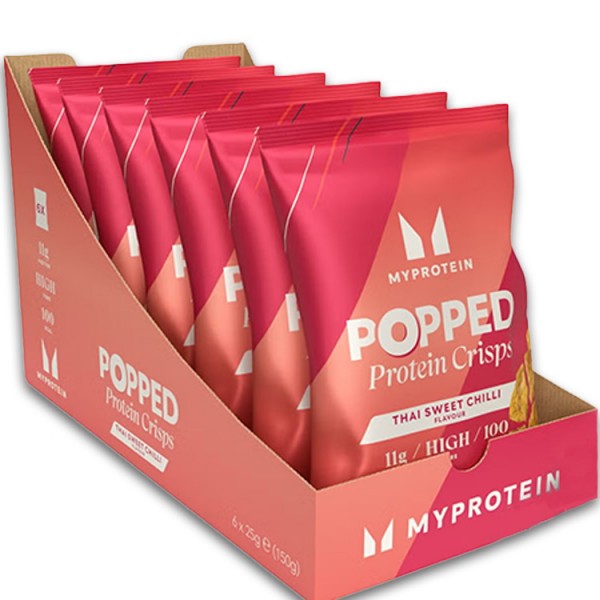 Myprotein Popped Protein Crisps (Box of 6) | 11g Protein, Low Calorie ...