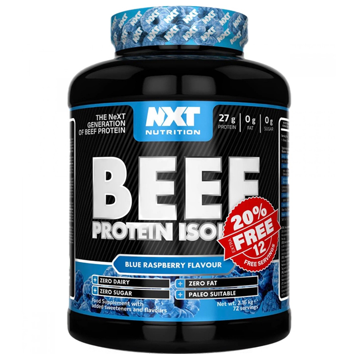 NXT Beef Protein Isolate - 1.8kg | Dairy-Free Muscle Growth | HPnutrition
