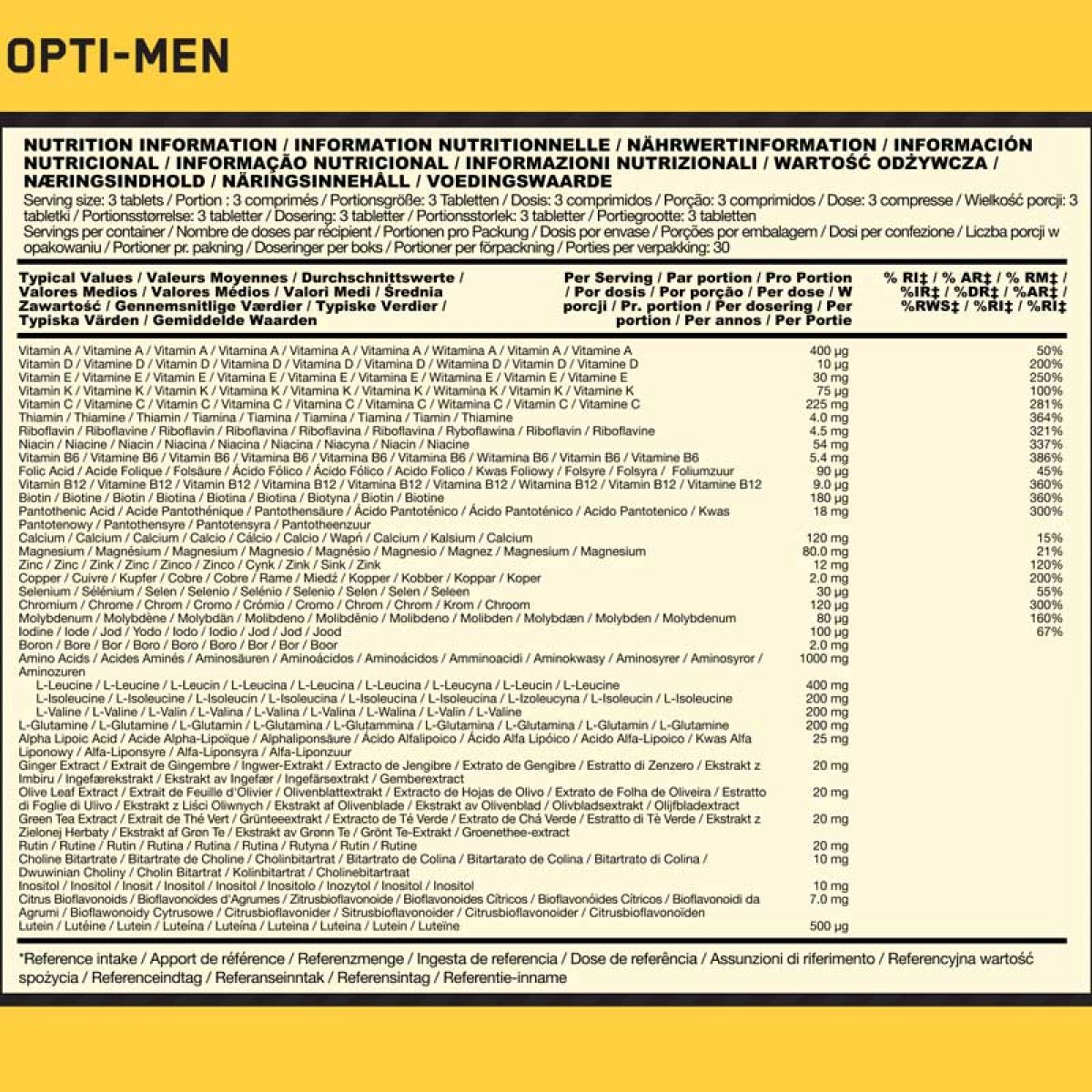 Buy Optimum Nutrition Opti-Men Multivitamin 180 Tablets | Lowest Prices ...