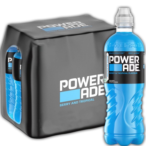 Powerade Hydration Berry & Tropical 15 x 500ml Case | Isotonic ...