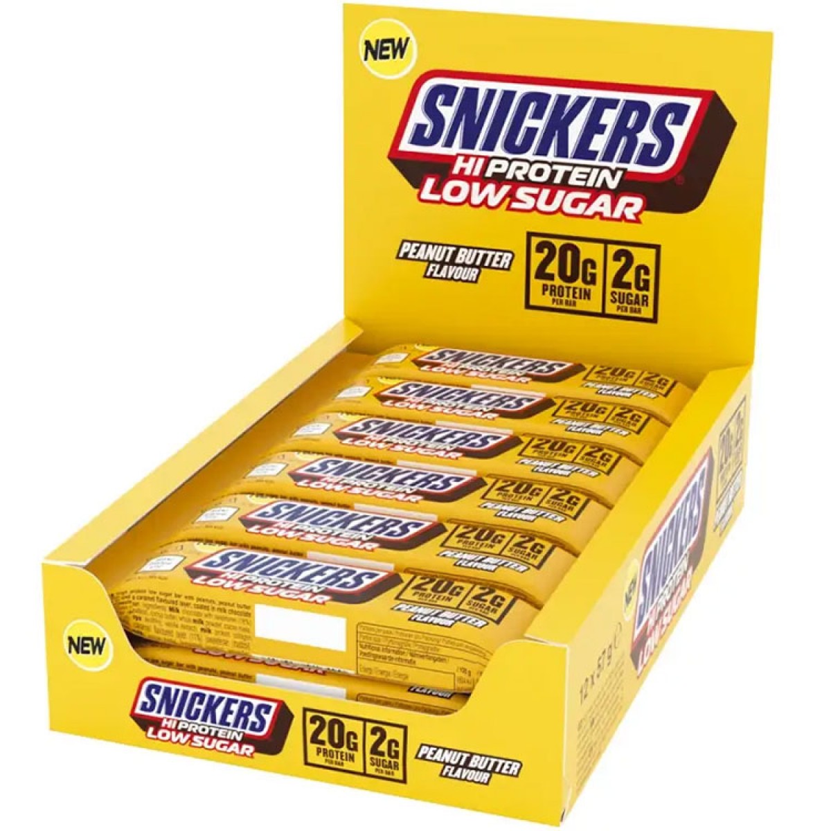 Snickers Hi Protein Low Sugar Peanut Butter (12 Pack) | Guilt-Free ...