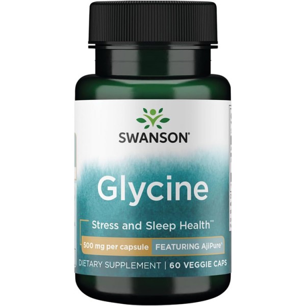 Swanson Glycine 500mg - 60 Veg Caps | Sleep & Relaxation Support ...