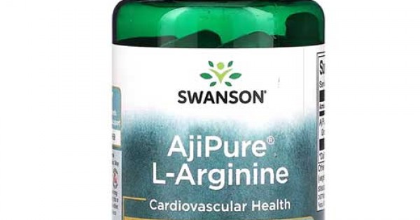 Swanson Ajipure L-Arginine 500mg - 60 V Caps | Muscle Pump & Heart ...